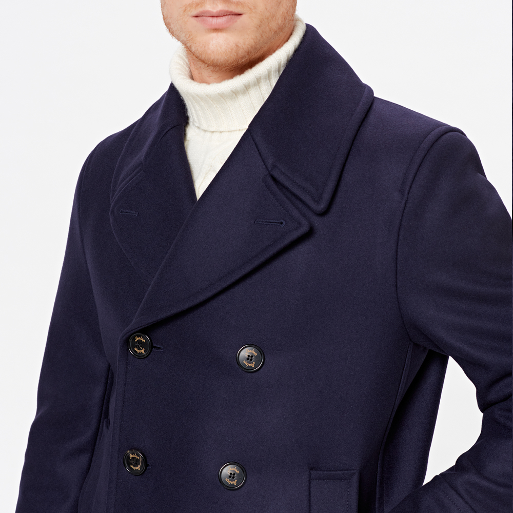 GENOVA MEN PEACOAT, BLACK, SIZE 54 - Sealup